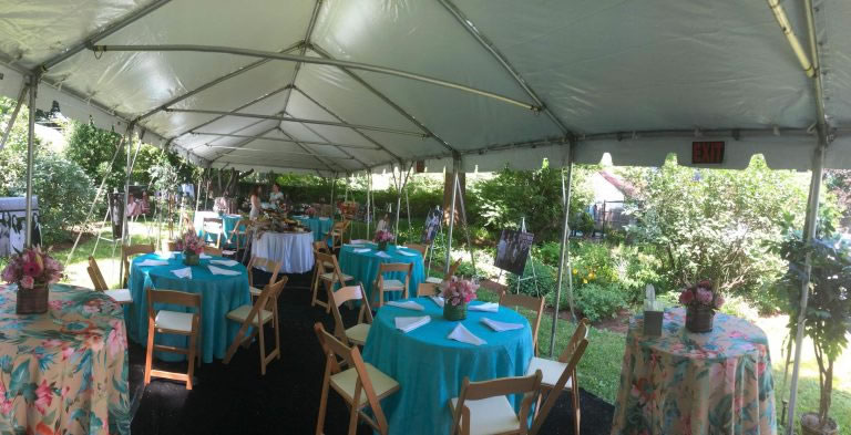 Tents of All Sizes! | Lighting, Tables, Chairs, Linens, Dishes & More!